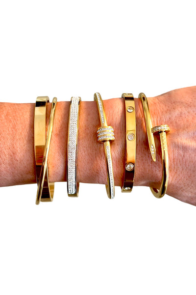 Gold Crystal Nail Bracelet – Cimber Designs