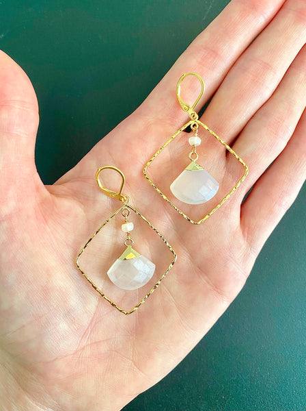 Diamond Fan Earrings – Cimber Designs